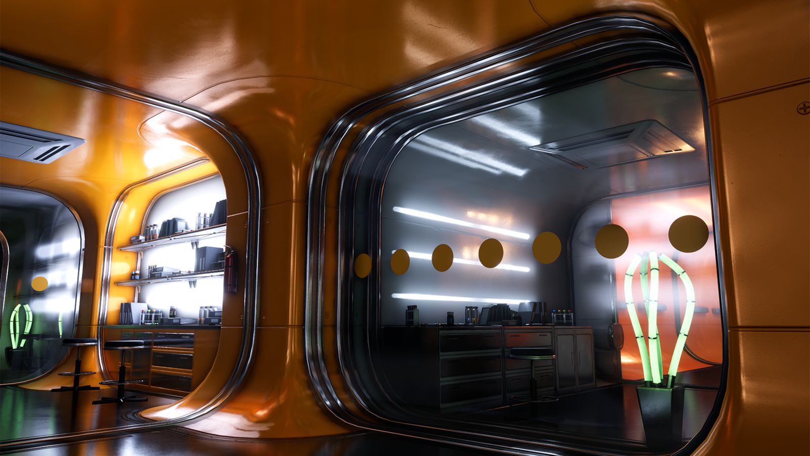 Modular Sci-Fi Laboratory in Environments - UE Marketplace