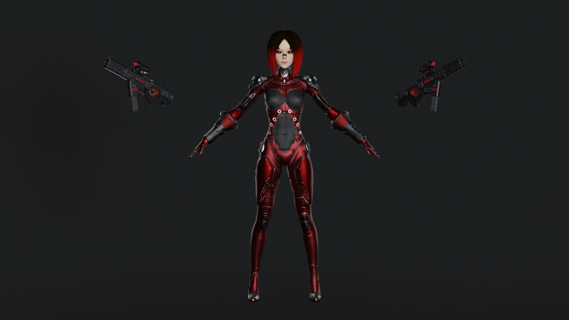 Cyber Girl Game Ready Model in Characters - UE Marketplace