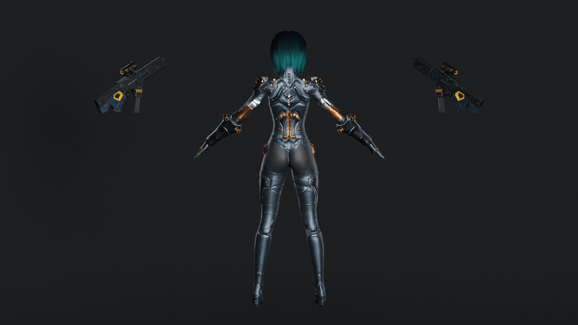 Cyber Girl Game Ready Model in Characters - UE Marketplace
