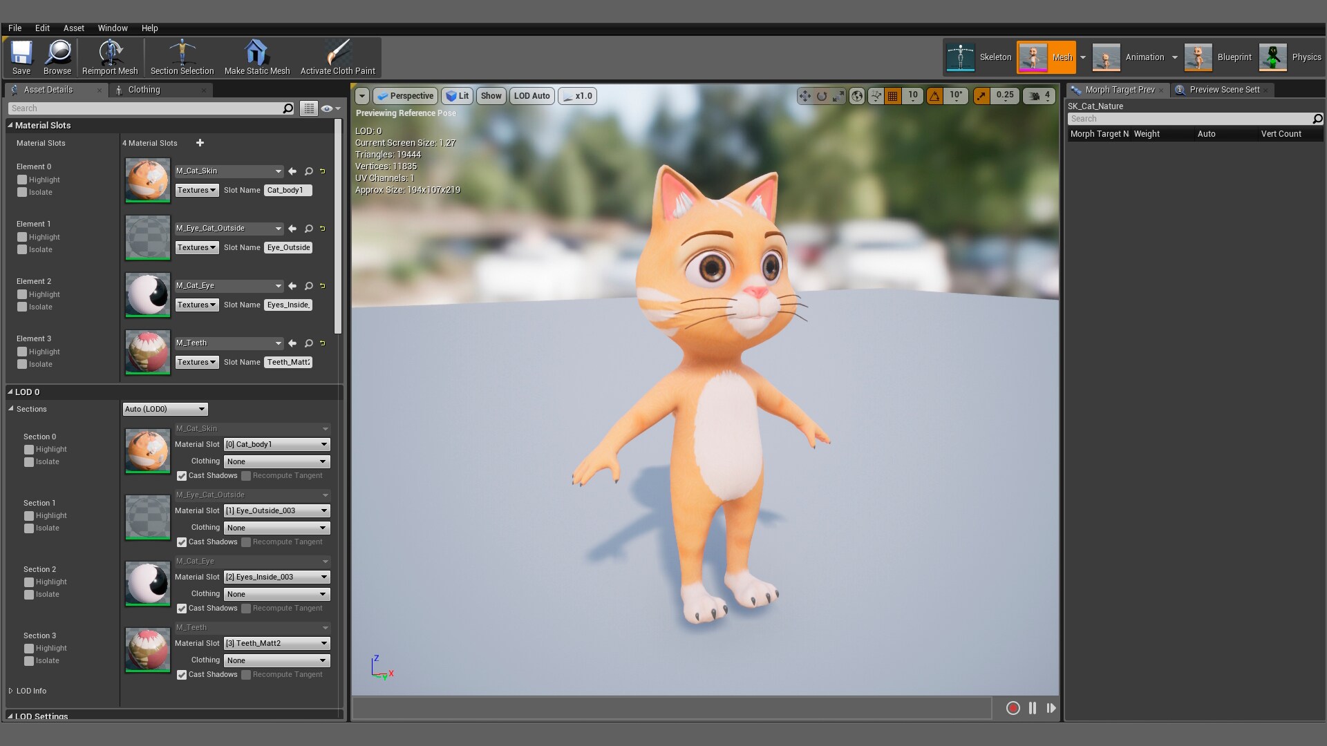 Cartoon Cat Nature in Characters - UE Marketplace