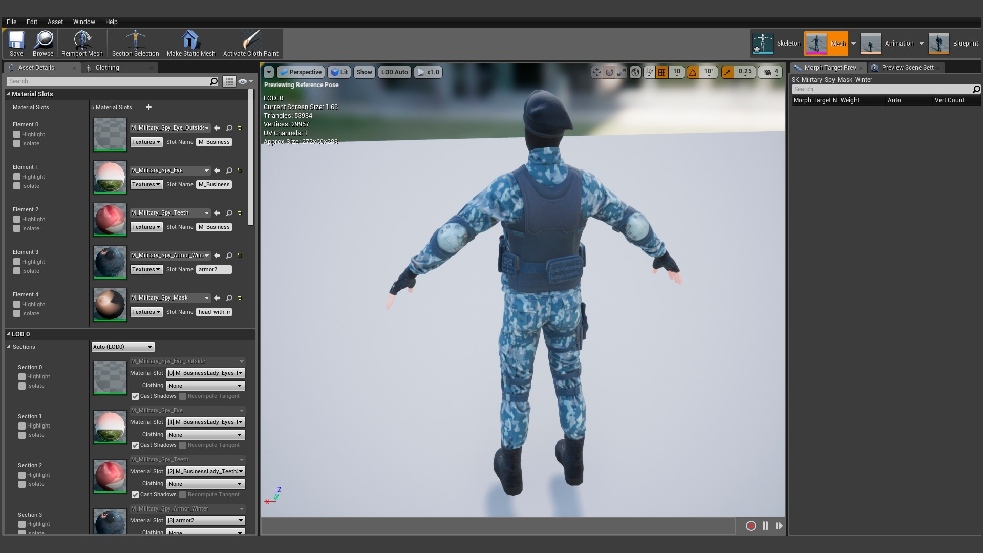 Military Spy Winter Skin：キャラクター - UE マーケットプレイス