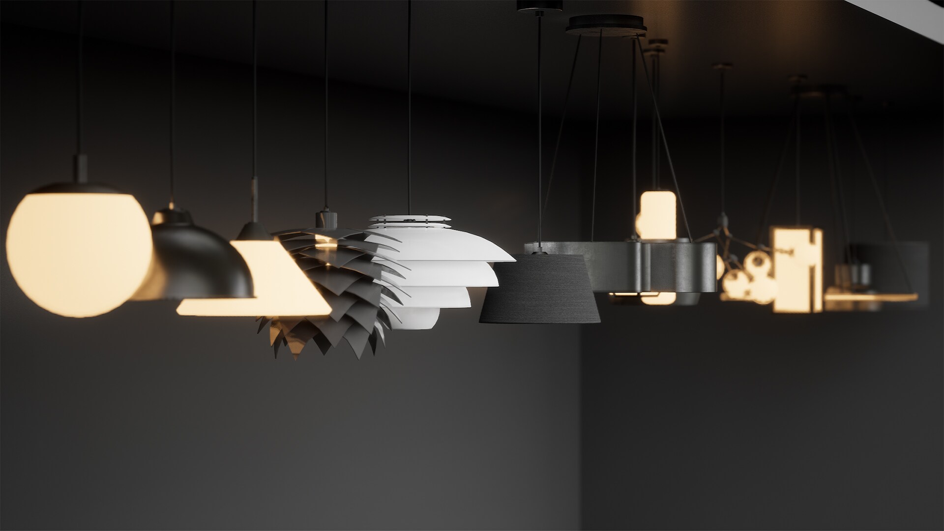 Pedant lamps pack 01 in Props - UE Marketplace