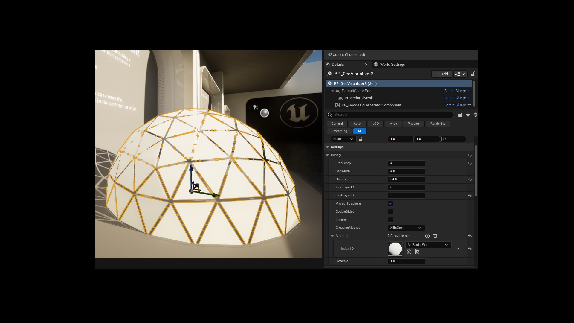 Geodesic Sphere Generator In Blueprints Ue Marketplace