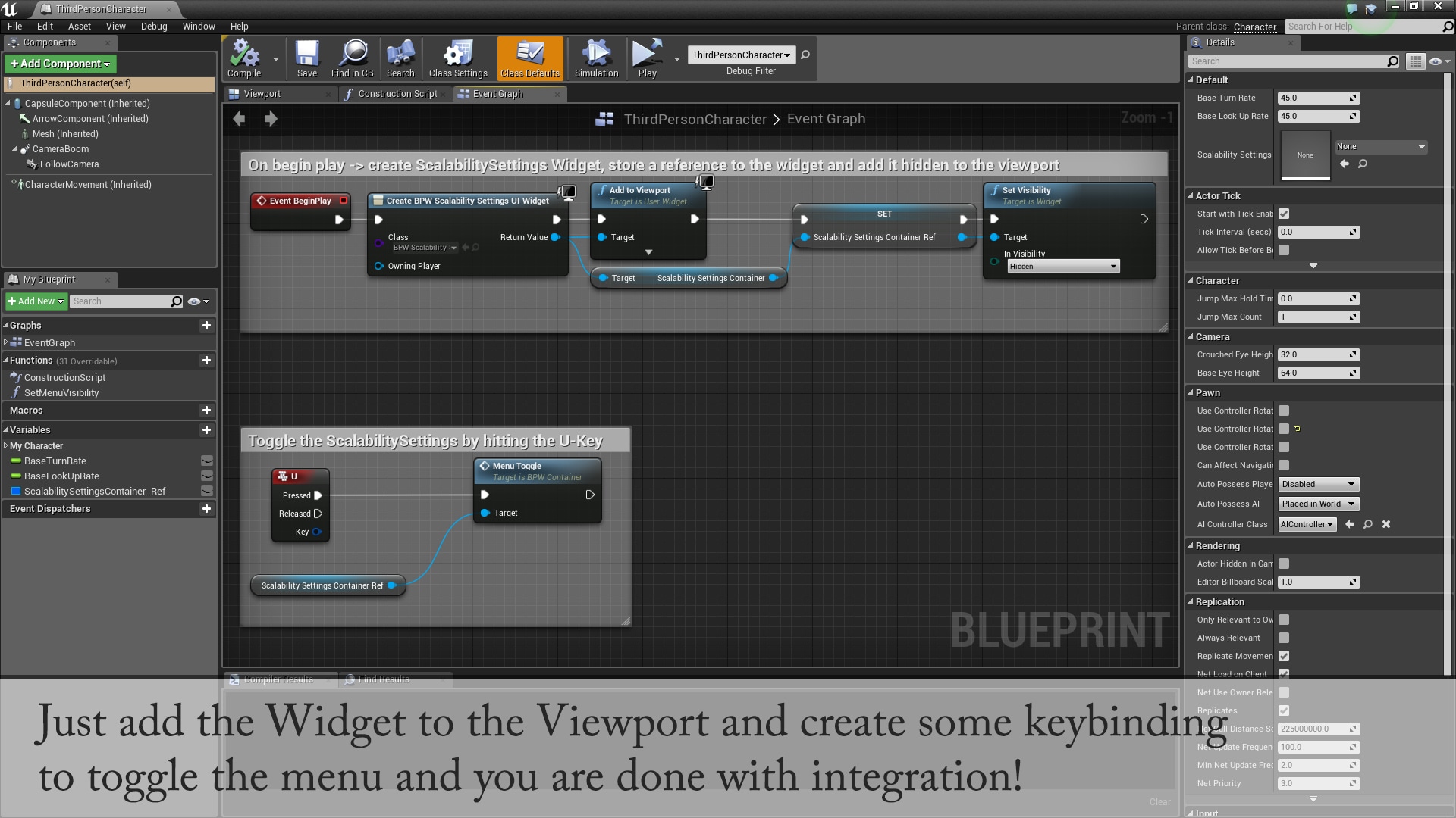 Modular Scalability Graphics Settings UMG Widget in Blueprints - UE Marketplace