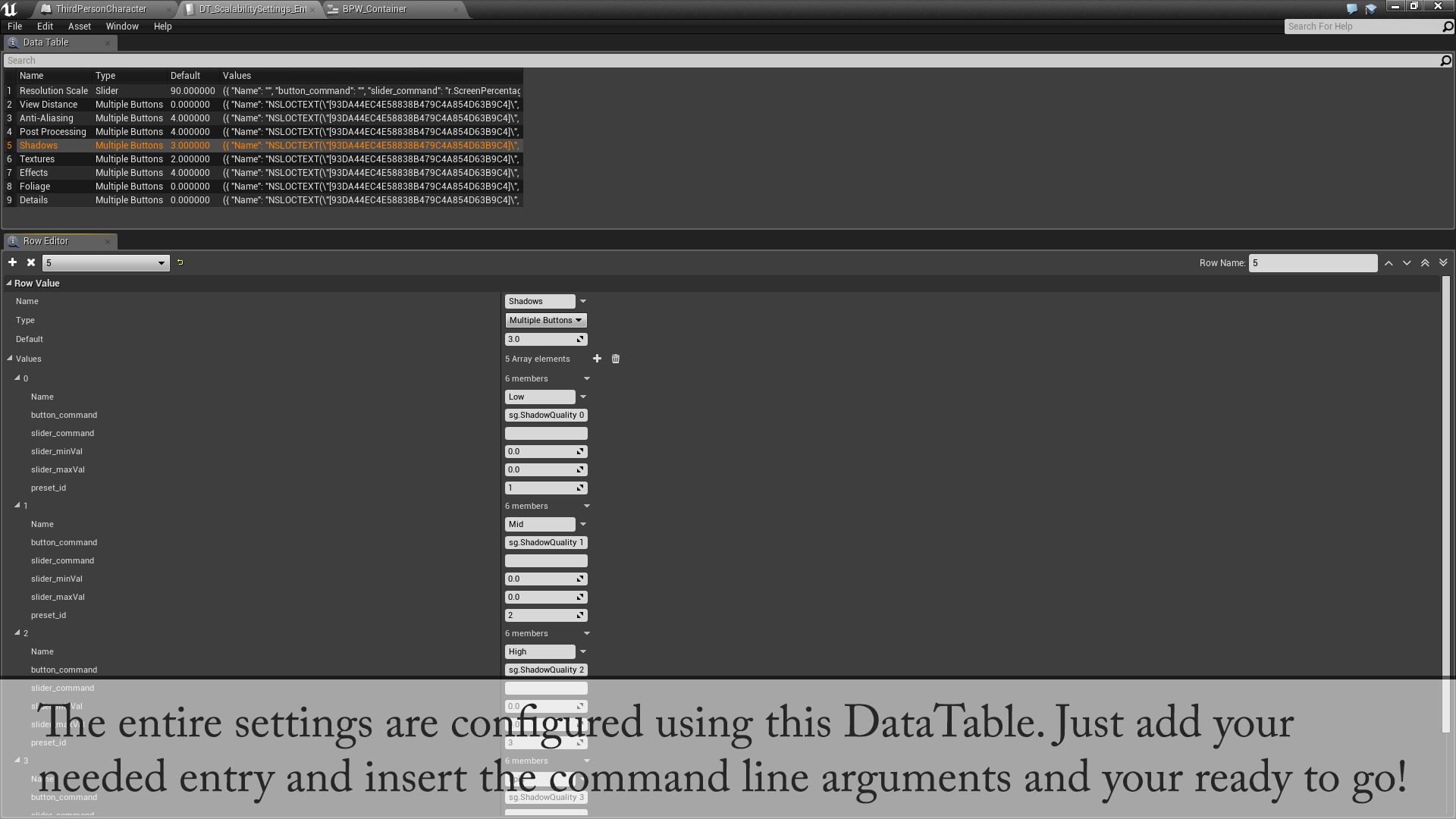 Modular Scalability Graphics Settings Umg Widget In Blueprints Ue Marketplace