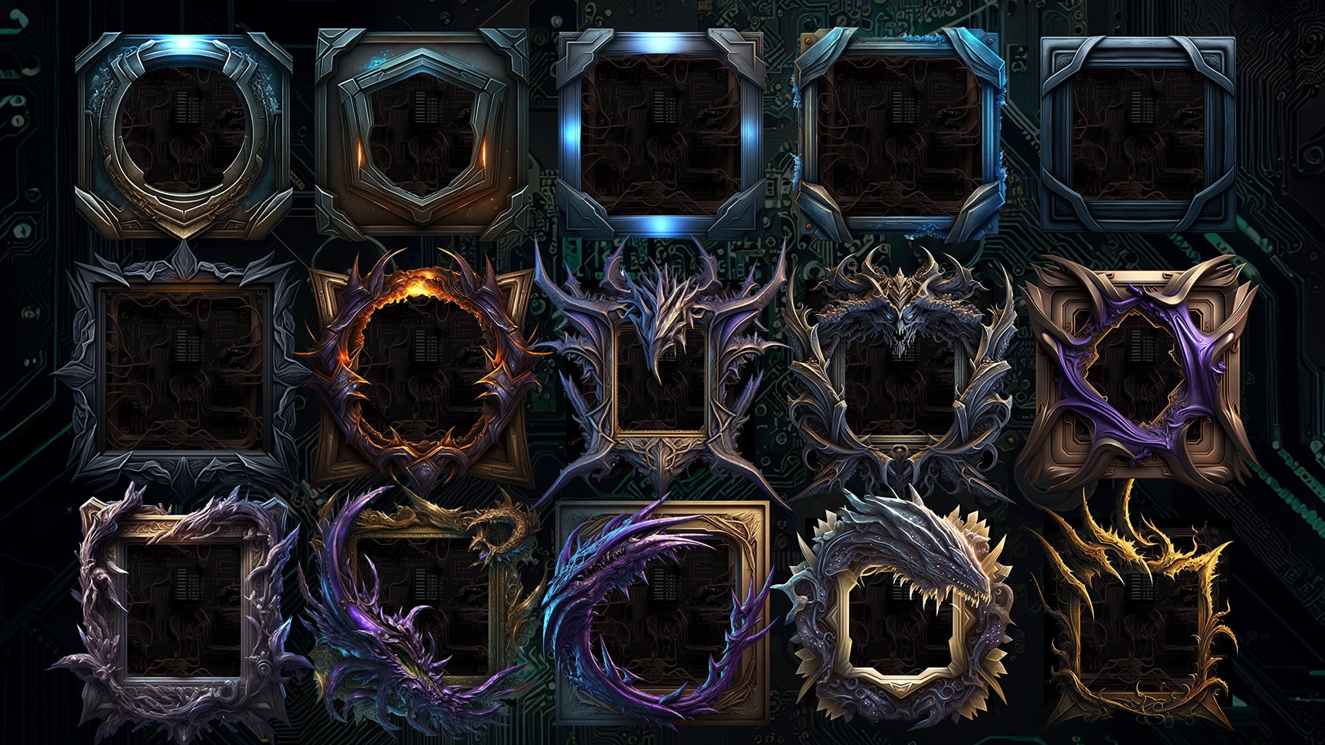 Sci-Fi Frames in 2D Assets - UE Marketplace