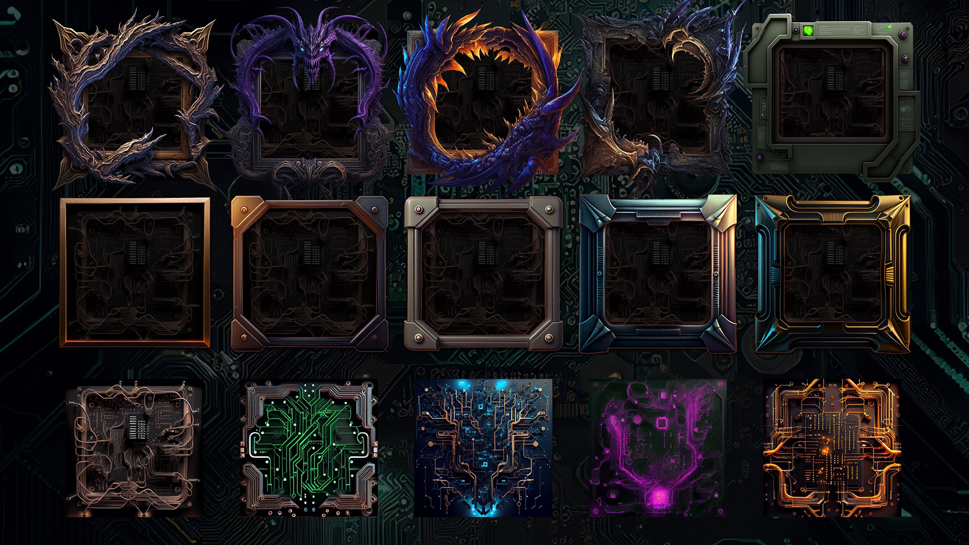 Sci-Fi Frames in 2D Assets - UE Marketplace