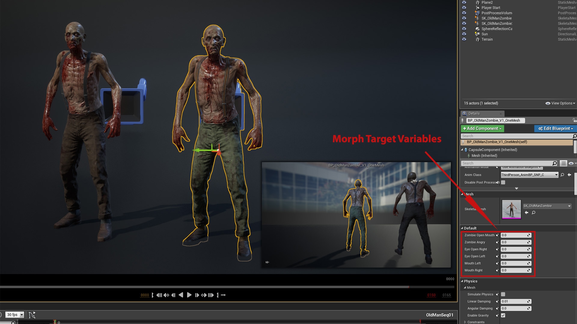 Old Man Zombie in Characters - UE Marketplace