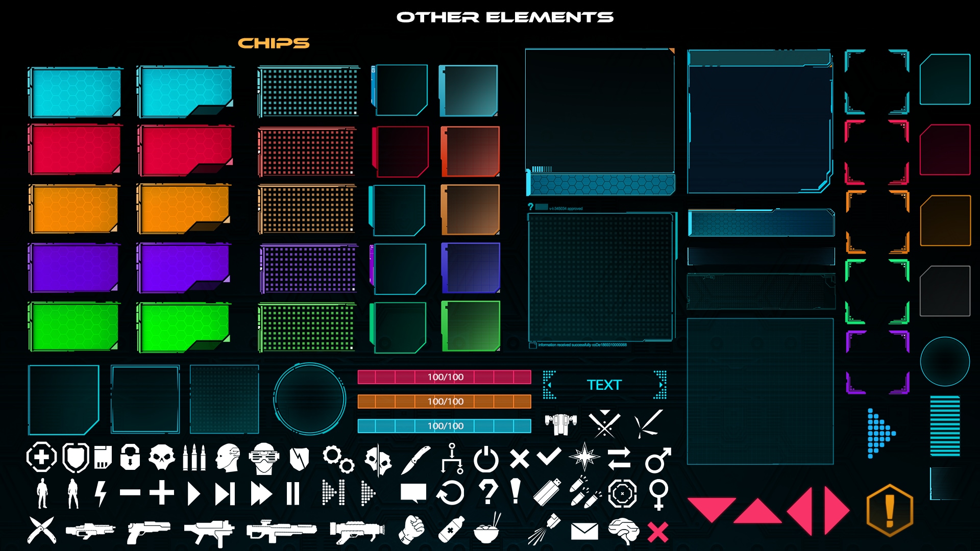 在二维资源创建的cyberpunk Rpg Ui 虚幻引擎商城