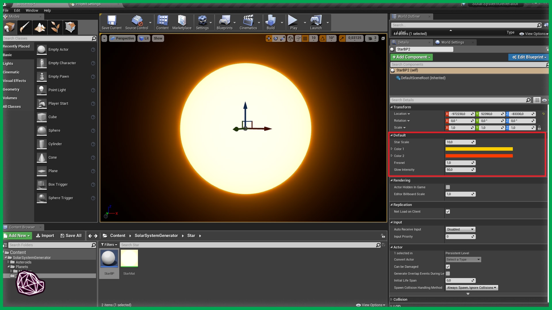 Solar System Generator in Blueprints - UE Marketplace