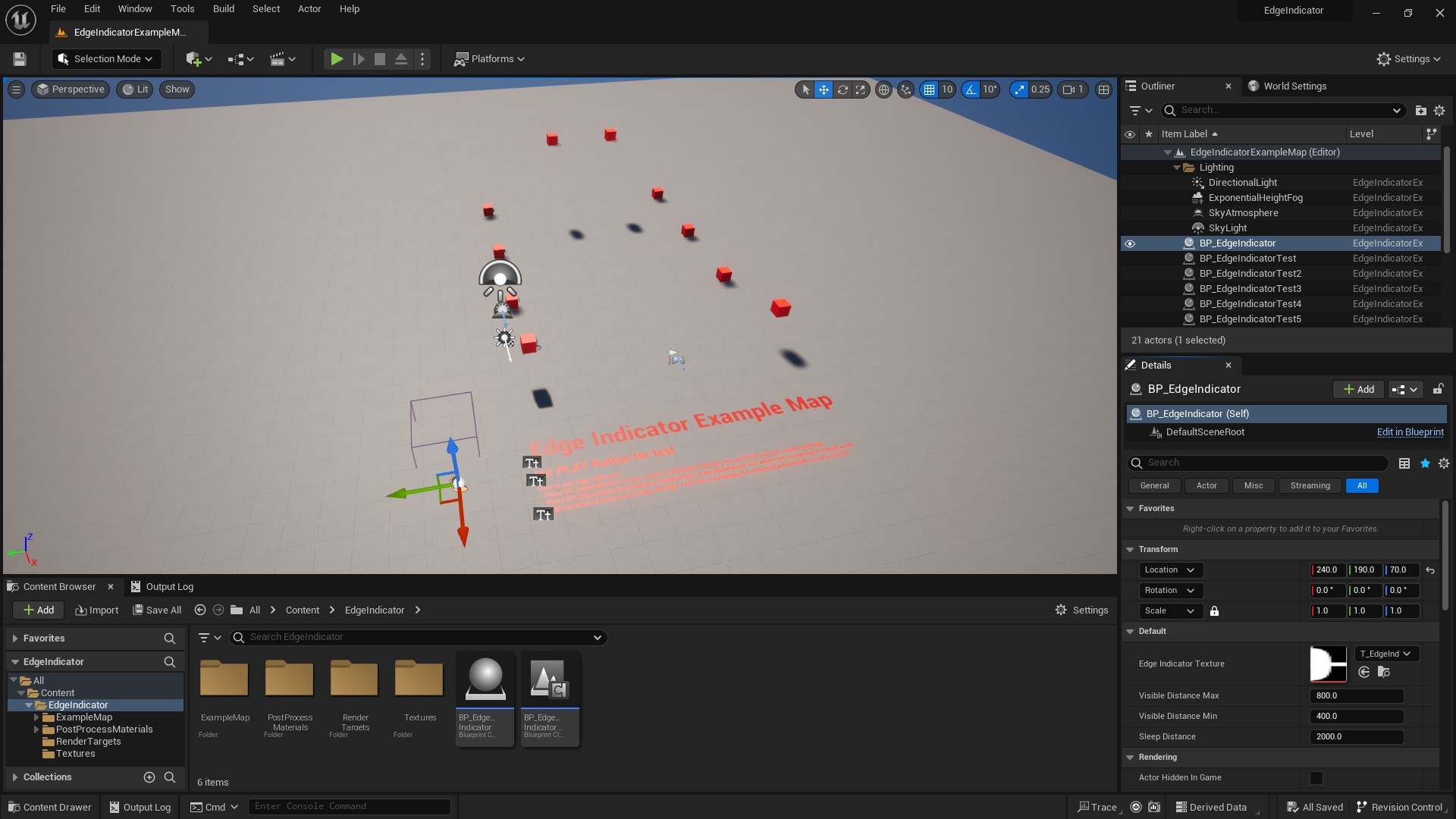 Edge Indicator in Blueprints - UE Marketplace