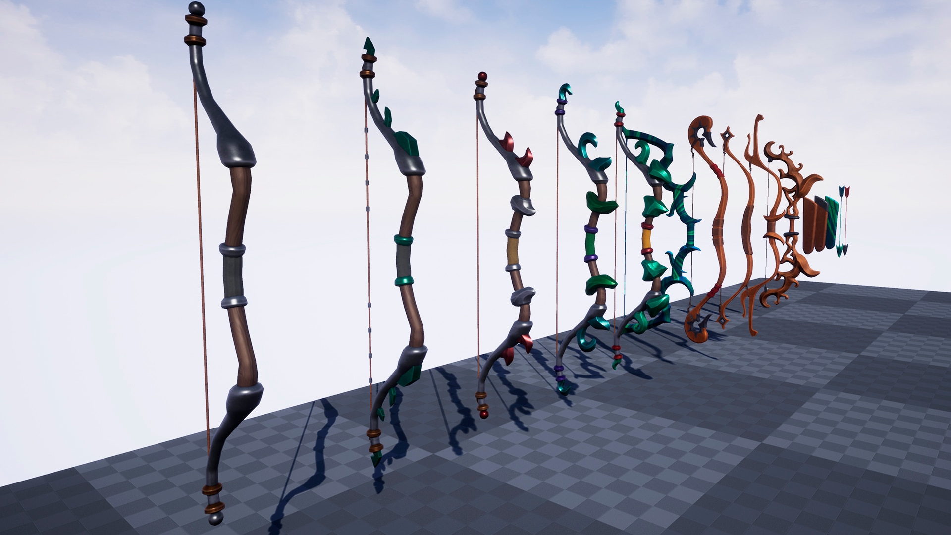 Stylized Bows PBR Asset Pack Vol.1 in Weapons - UE Marketplace