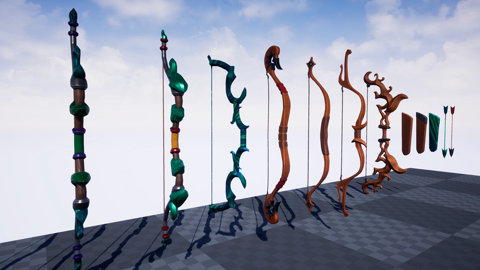 Stylized Bows PBR Asset Pack Vol.1 in Weapons - UE Marketplace