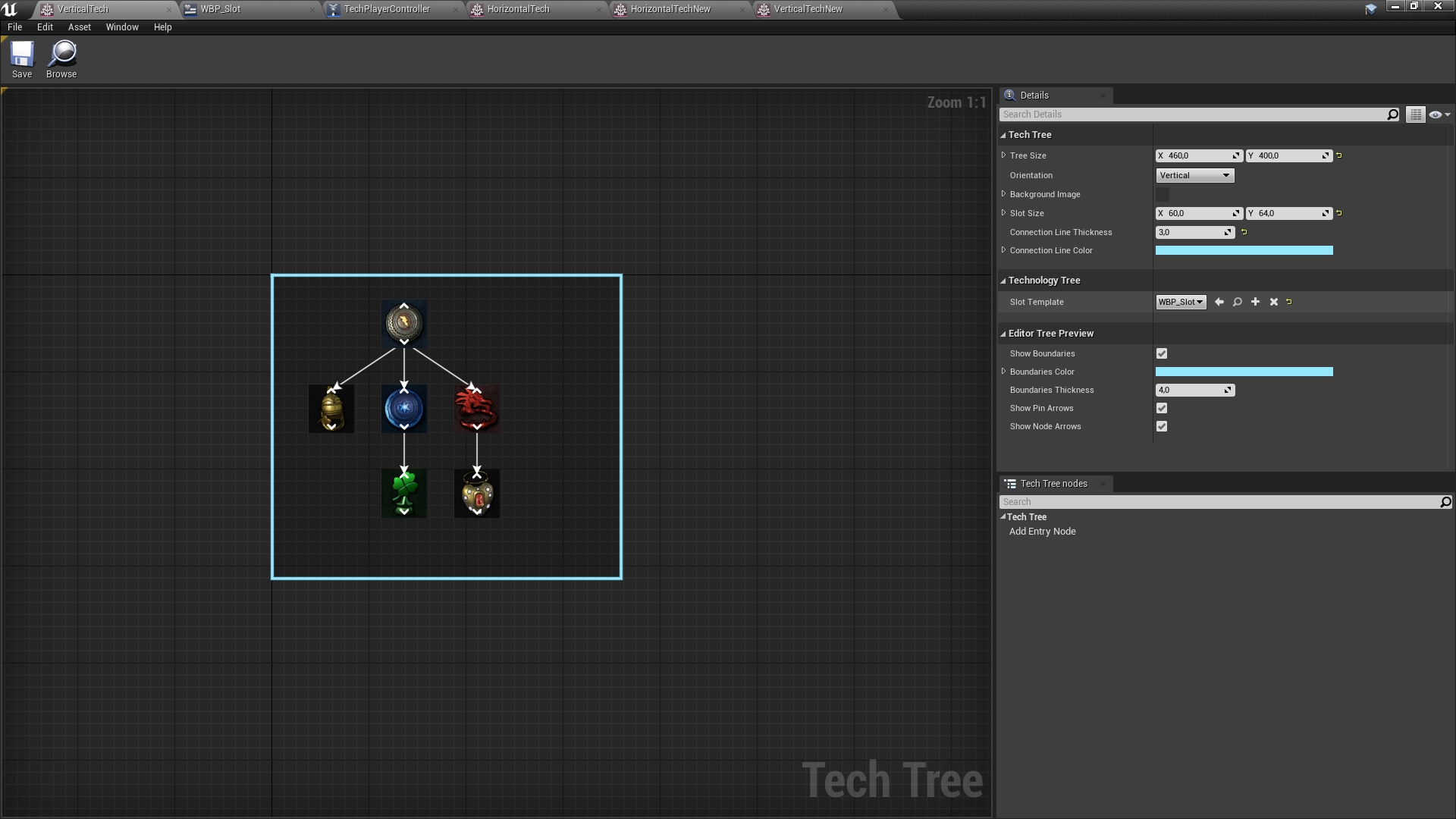 Tech Tree Editor Designer in Code Plugins - UE Marketplace
