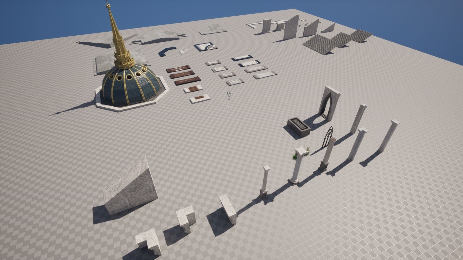 Luxury Palace: Opulent Palace with Gilded Domes and Temple Structures ...