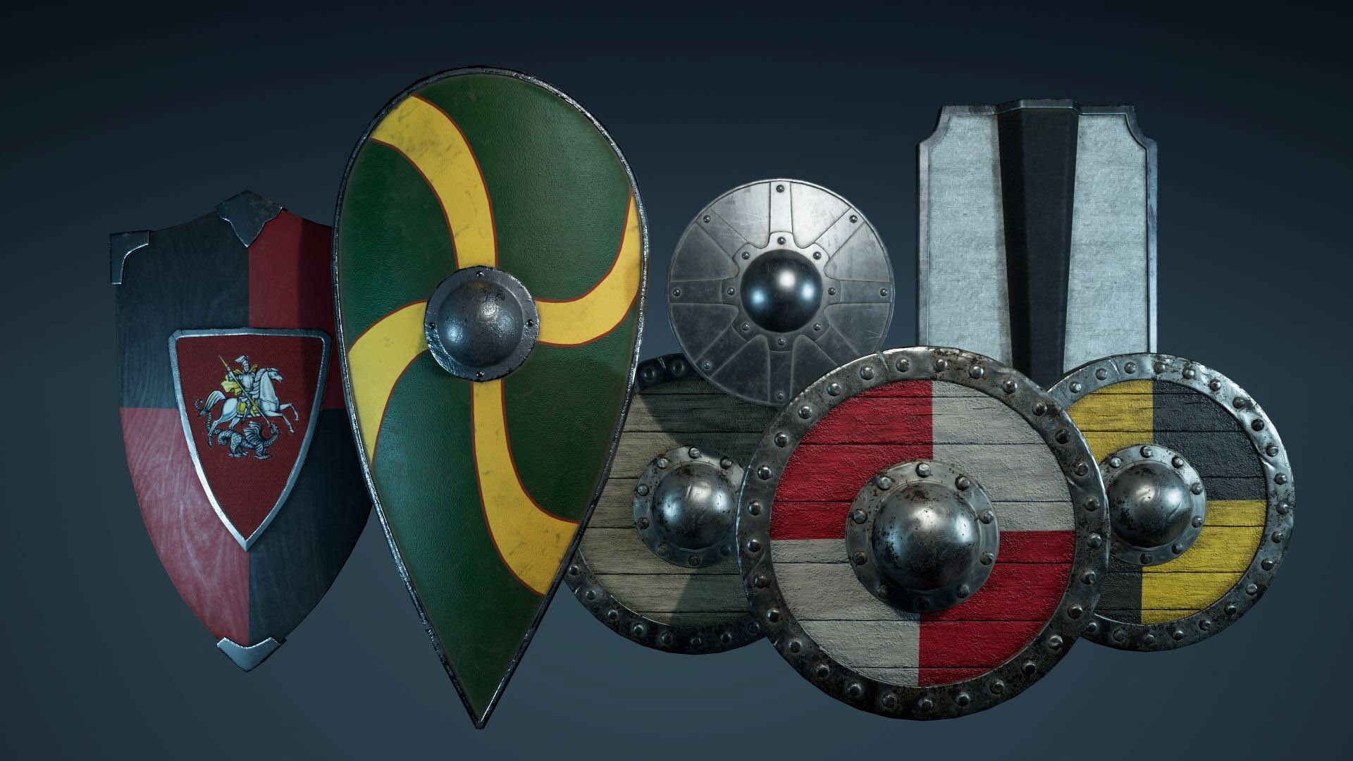 Medieval Shields Asset Cloud