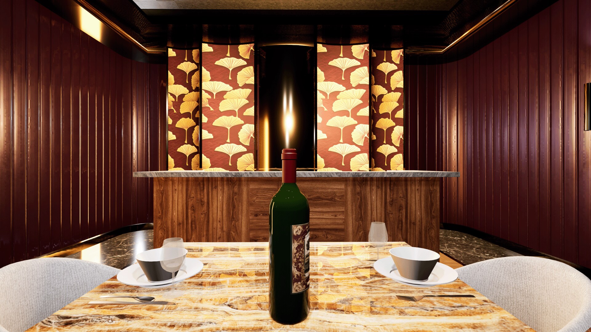 Modular High End Restaurant Interior：プロップ・小物 - UE マーケットプレイス