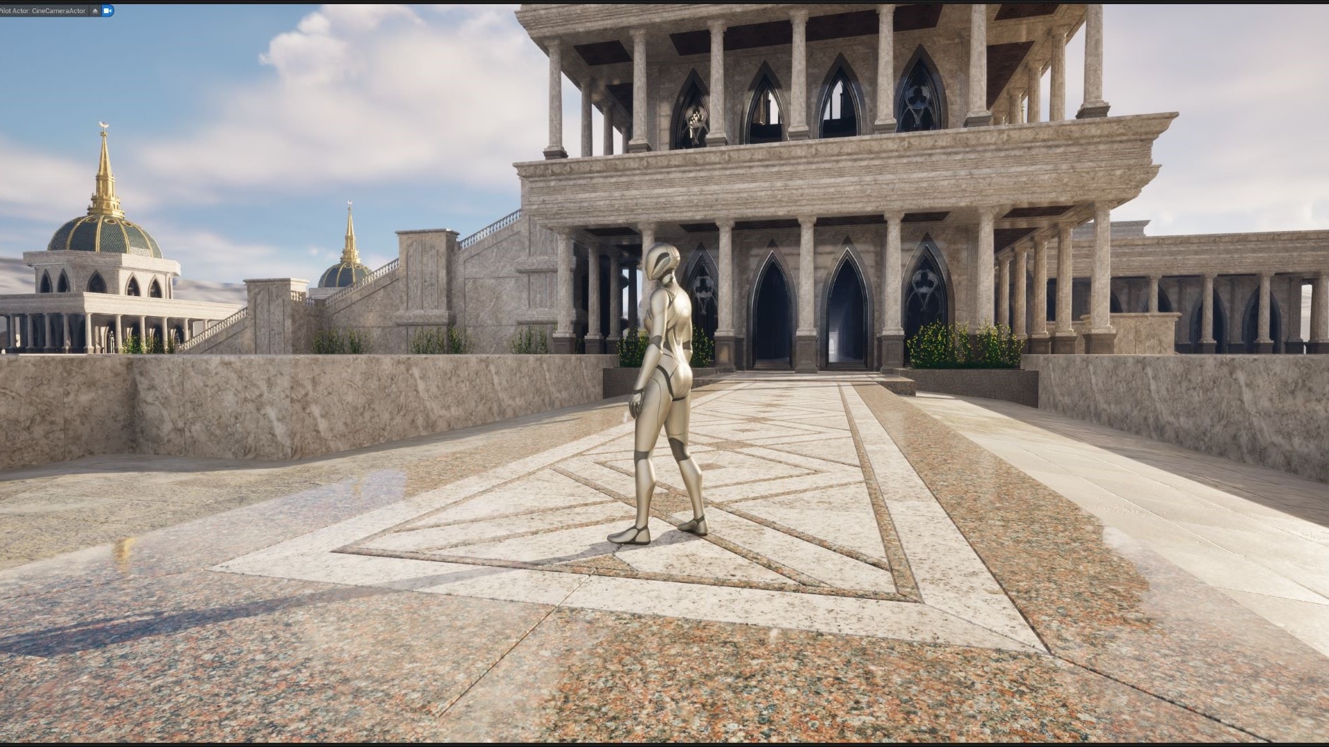 Luxury Palace: Opulent Palace with Gilded Domes and Temple Structures ...