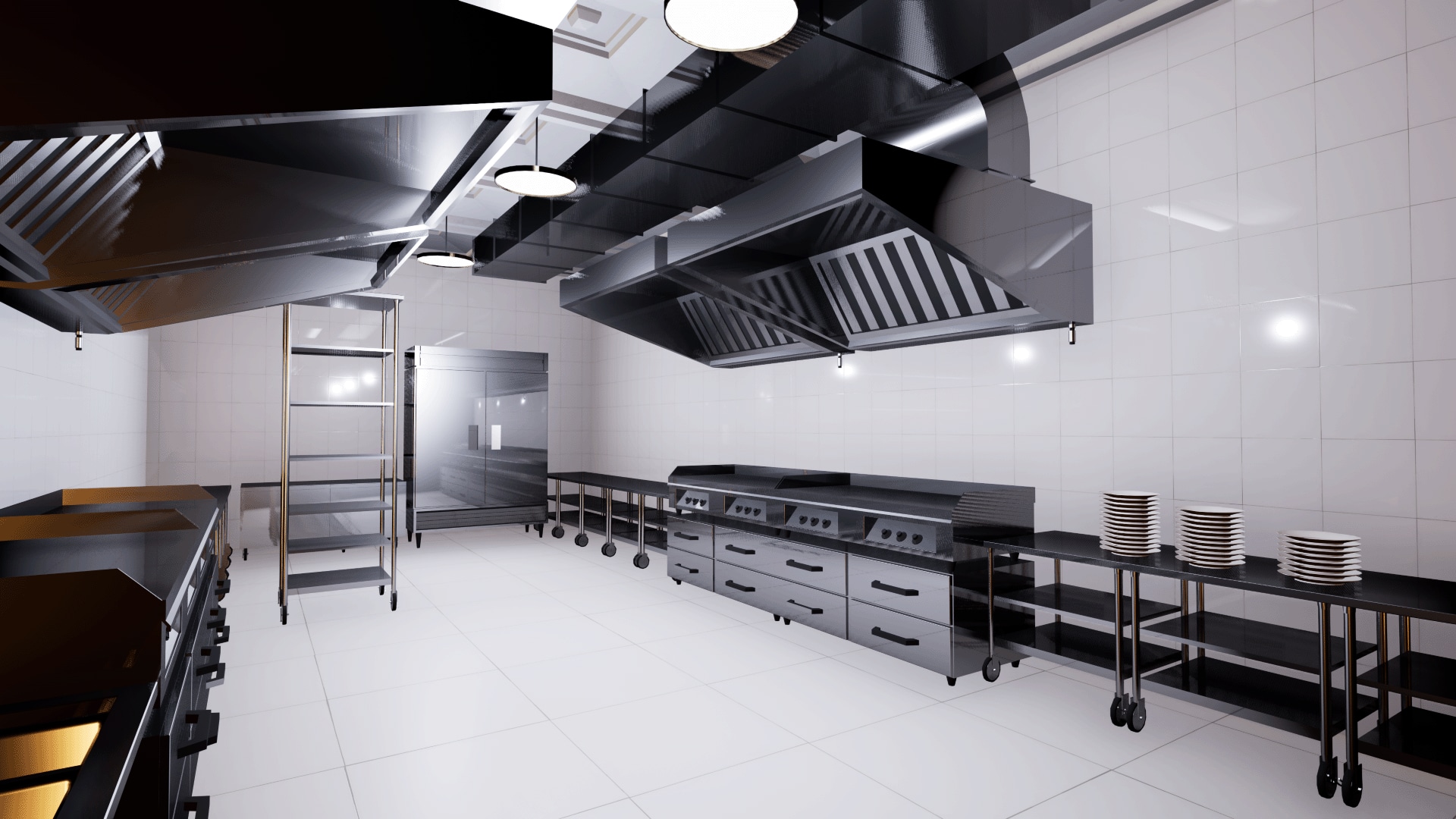Modular High End Restaurant Interior in Props - UE Marketplace