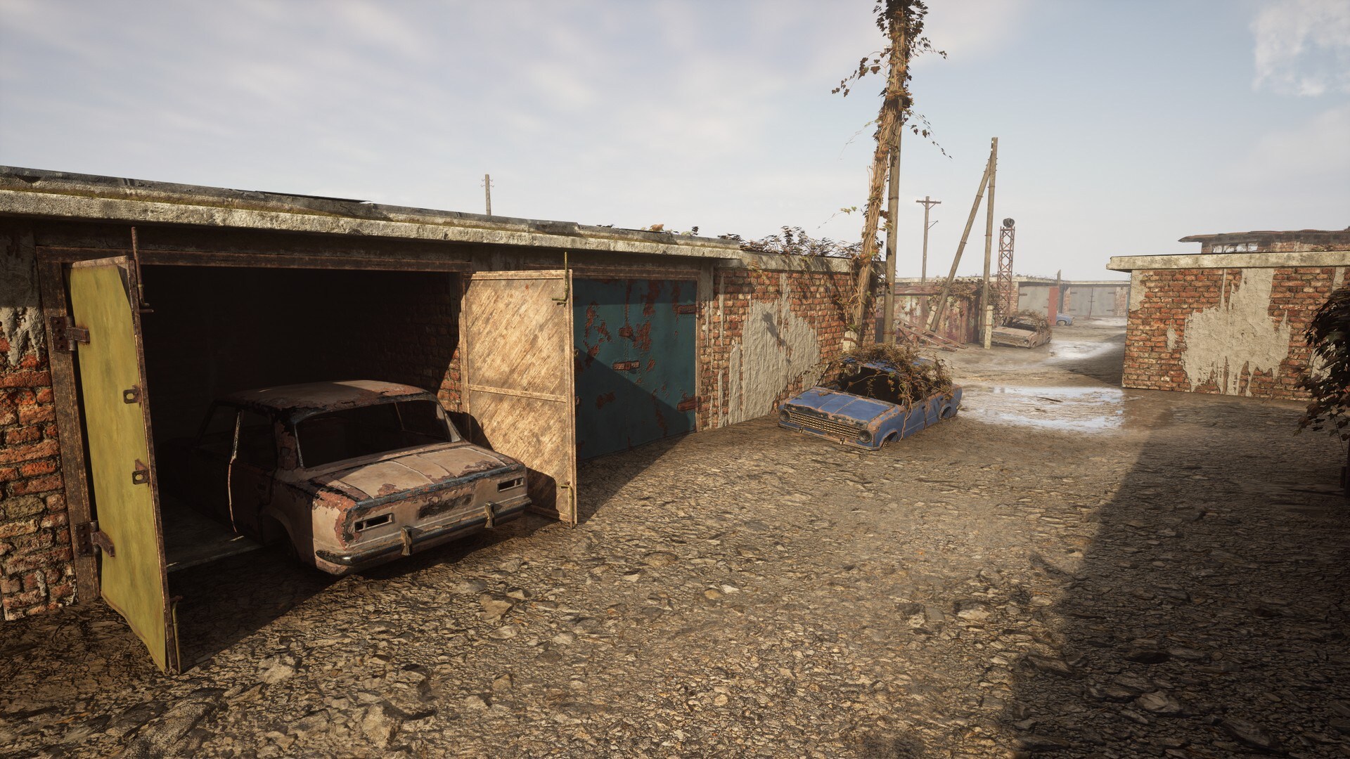 Post-apocalypse garages, 카테고리 배경 - UE 마켓플레이스
