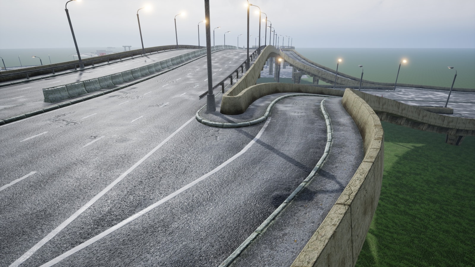 Procedural Road And Highway Tool With Simple Vehicle Traffic In
