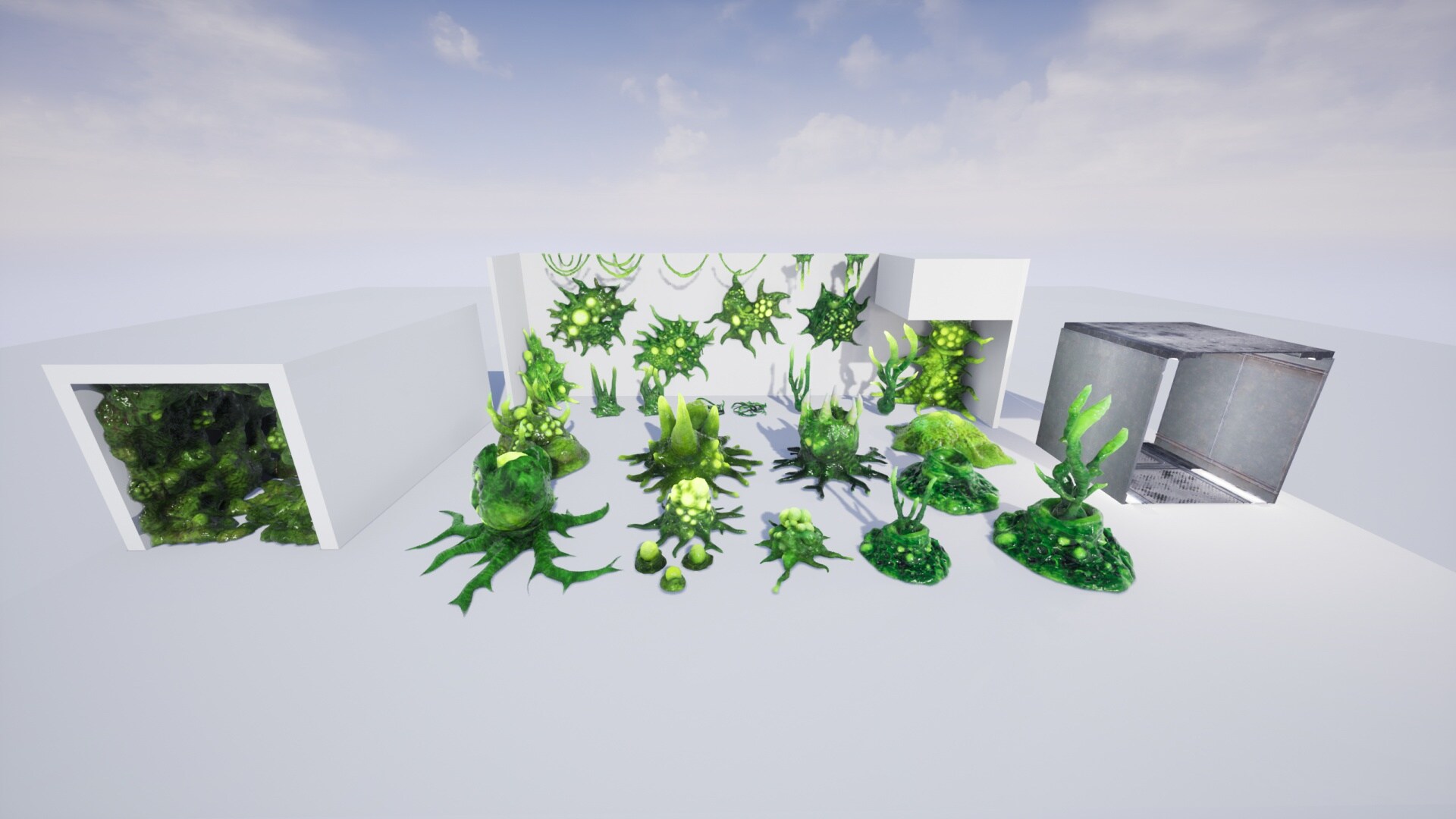 Alien Biomass Infection Planet and Scifi Corridor：環境 - UE マーケットプレイス