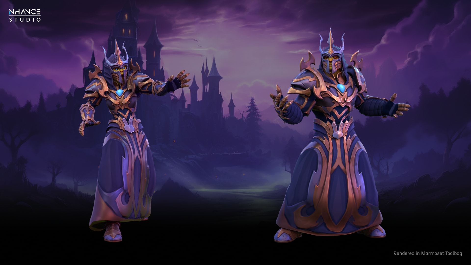 Stylized Fantasy Shadow Mage Outfit in Characters - UE Marketplace