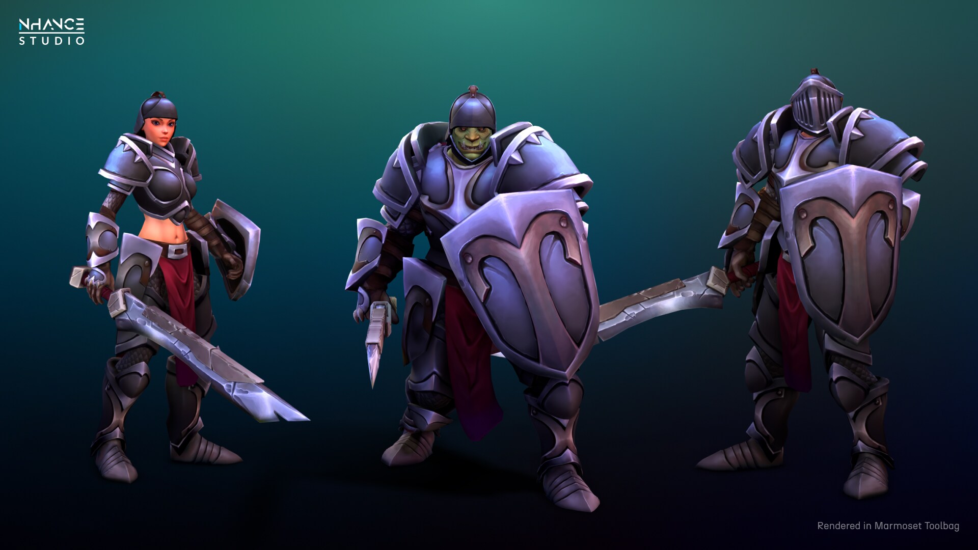 在角色创建的Stylized Footman Outfit - 虚幻引擎商城