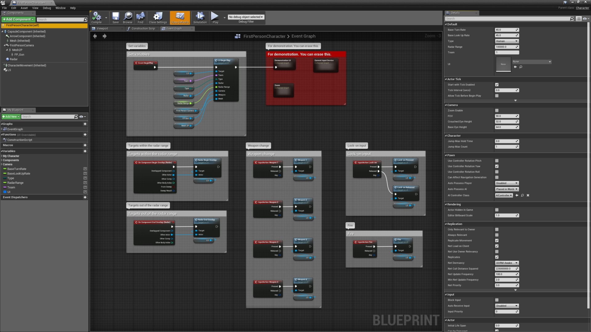 Lock-on System in Blueprints - UE Marketplace