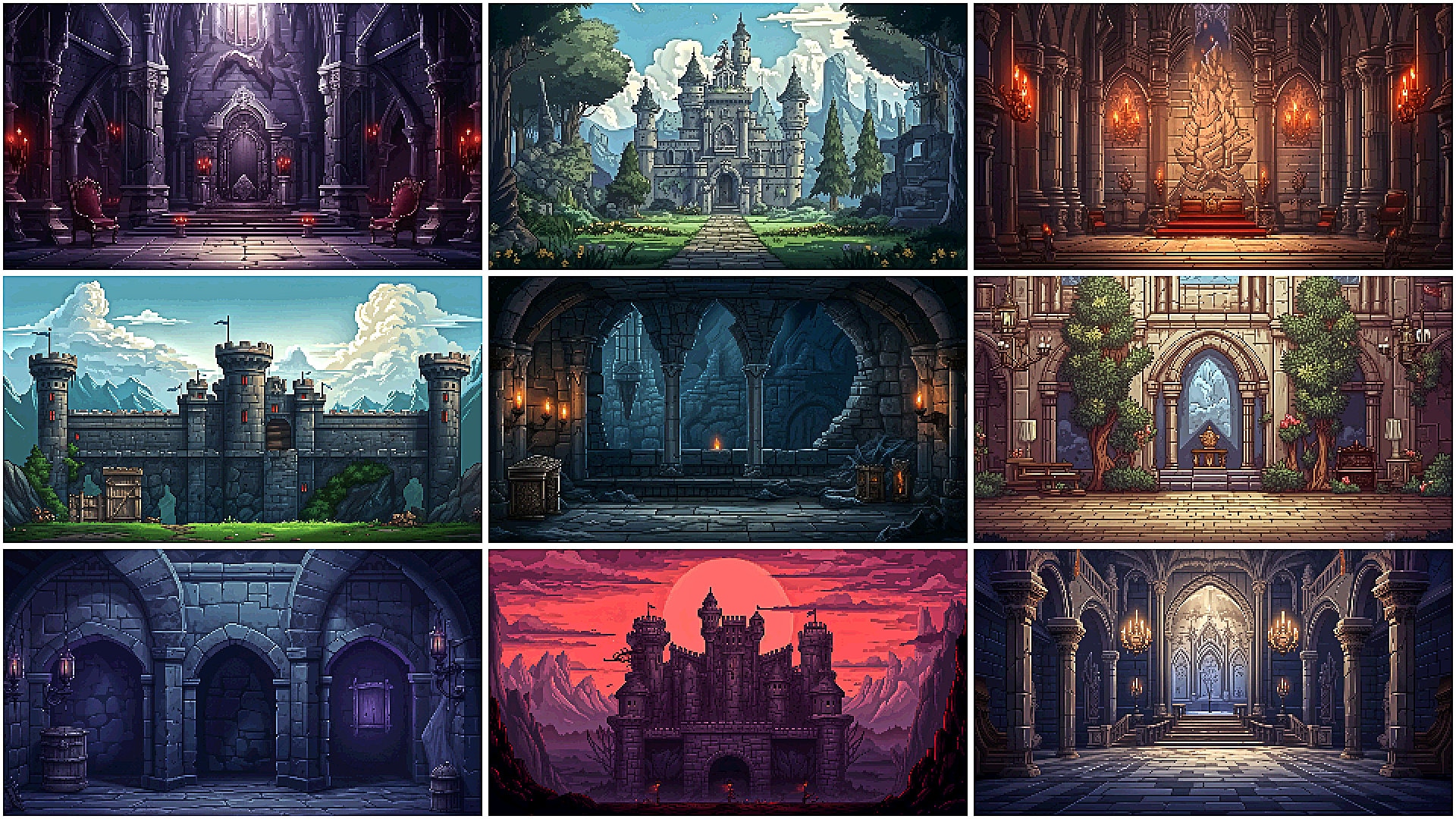 BACKGROUND - Pixel Castle 1 in 2D Assets - UE Marketplace
