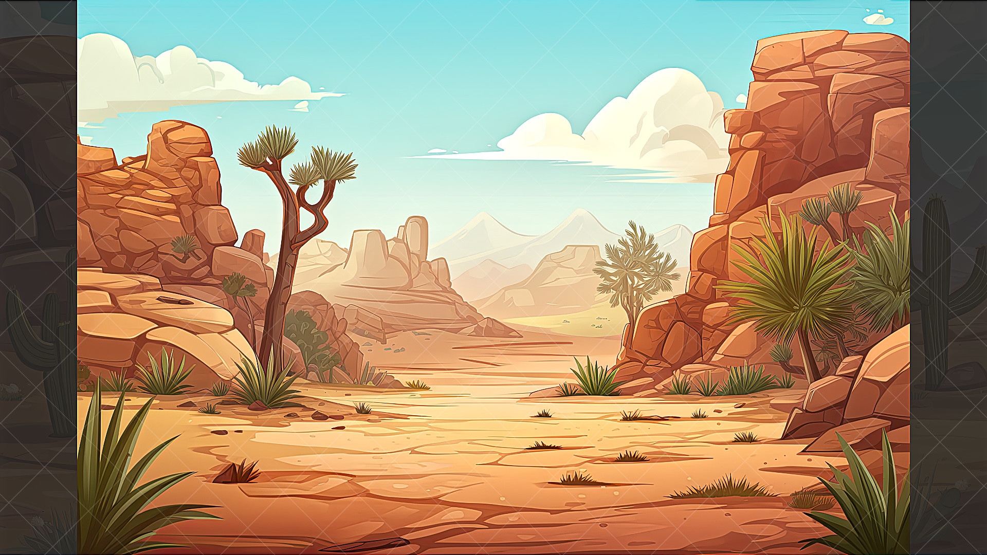 Desert Cartoon Background