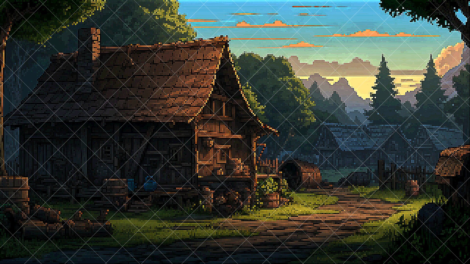 BACKGROUND - Pixel Village 2 in 2D Assets - UE Marketplace