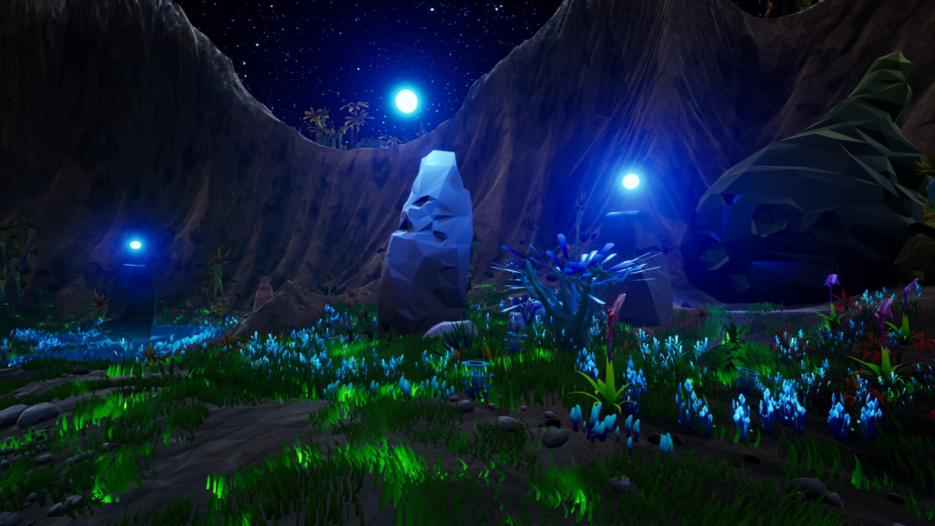 Poly Style Low Poly Alien Planet Fantasy Environment in Environments ...
