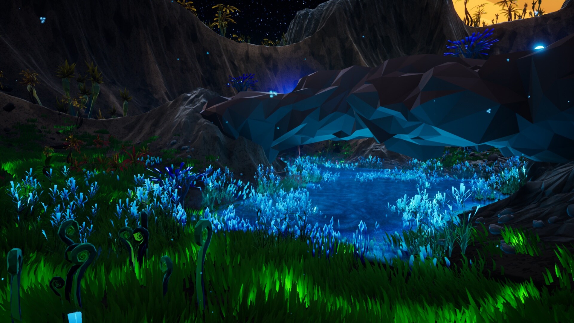 Poly Style Low Poly Alien Planet Fantasy Environment in Environments ...