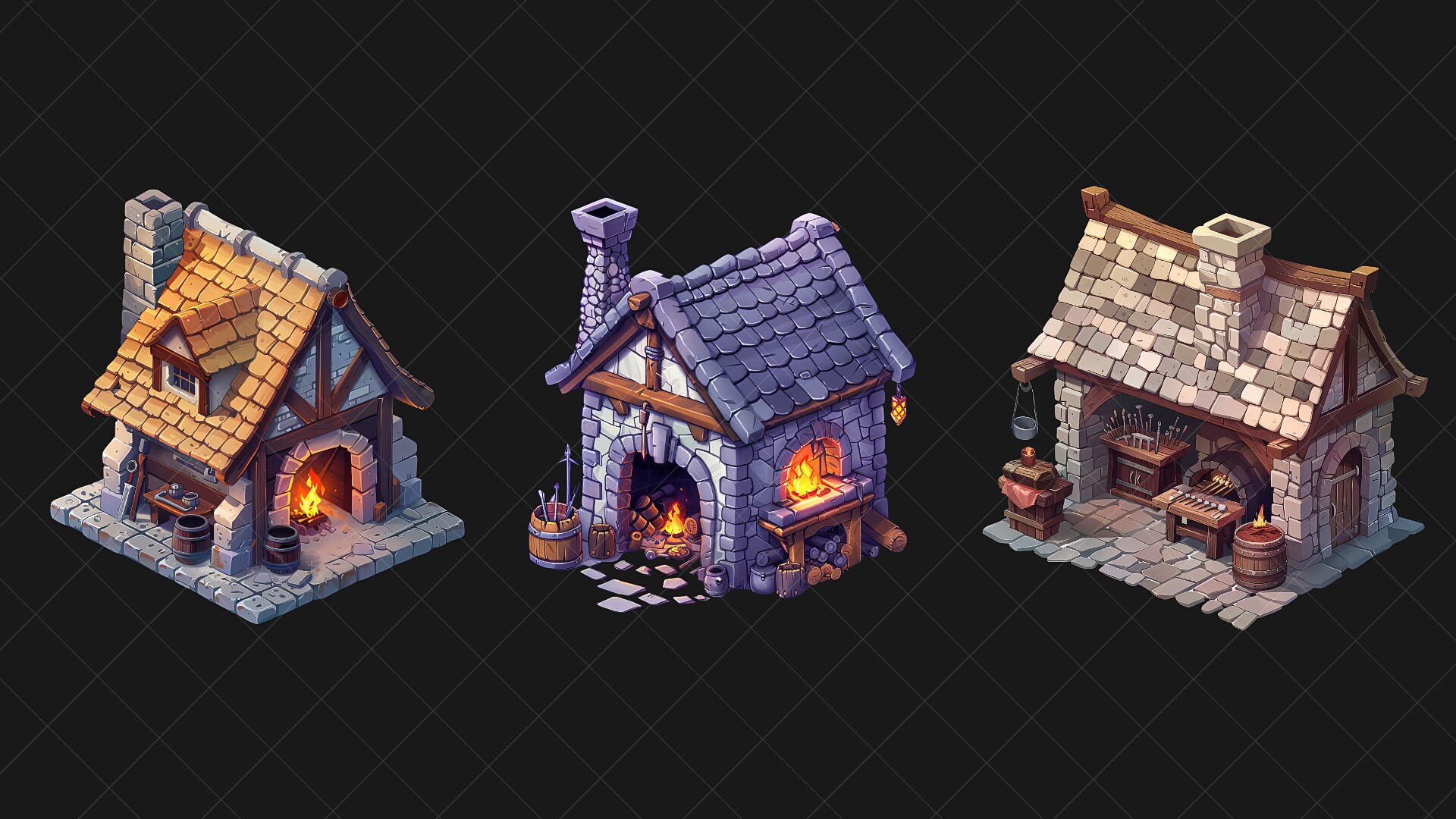 ISOMETRIC - Fantasy Medieval House 1, 카테고리 2D 애셋 - UE 마켓플레이스