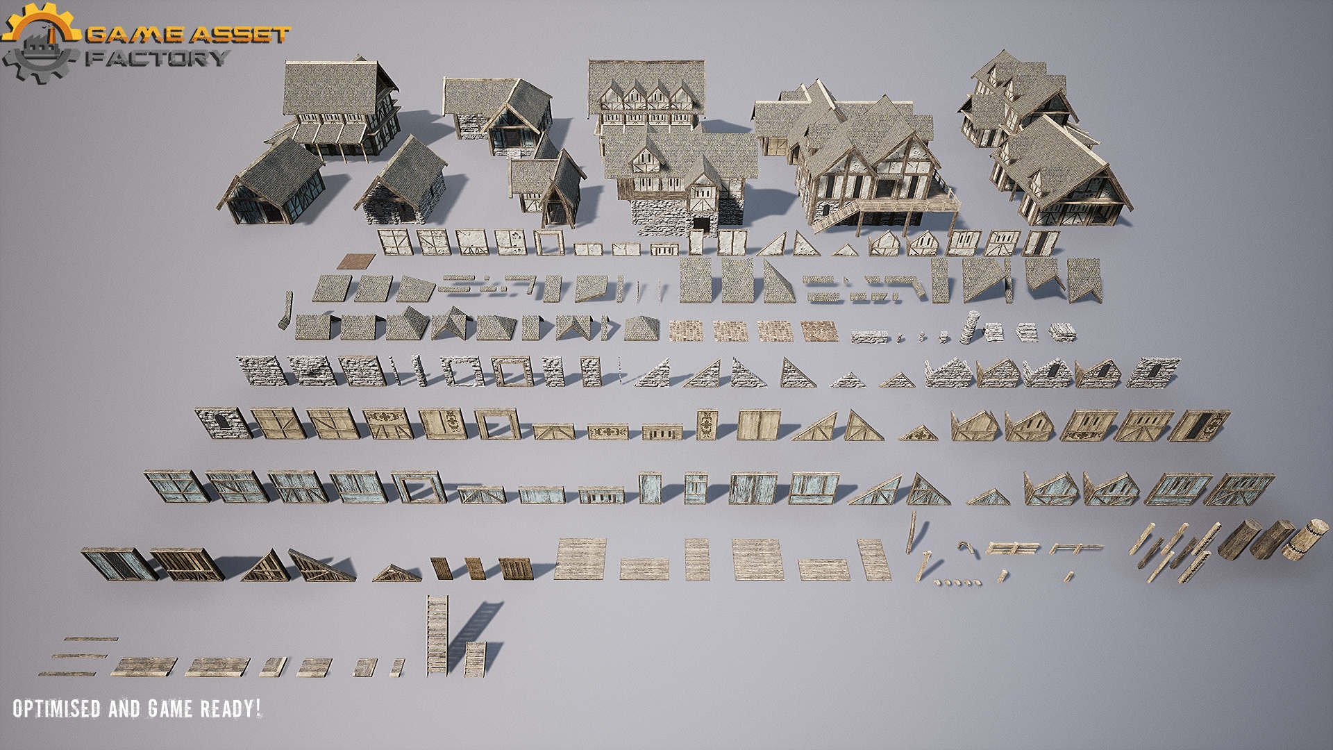 Medieval Village Modular Buildings Pack, 카테고리 배경 - UE 마켓플레이스