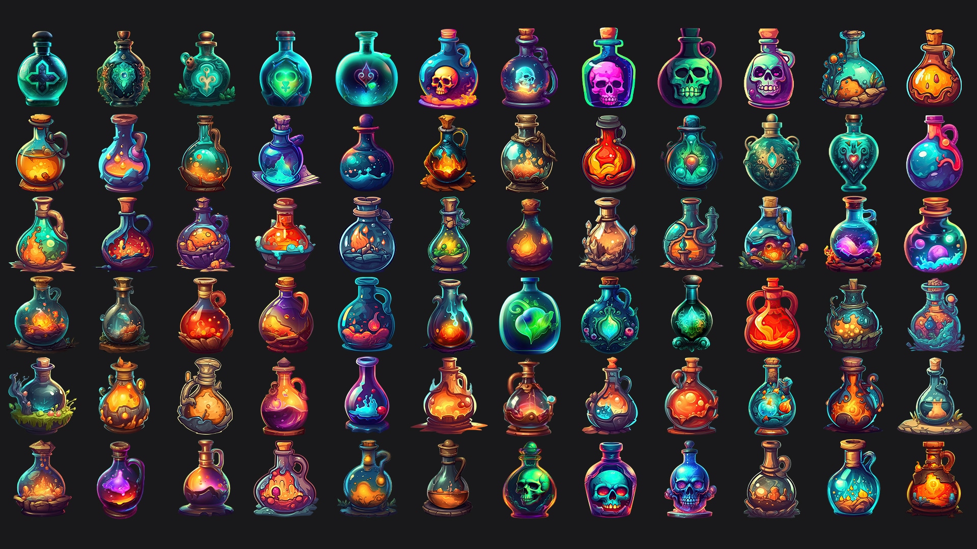 ICON - Stylized Potions 2 in 2D Assets - UE Marketplace
