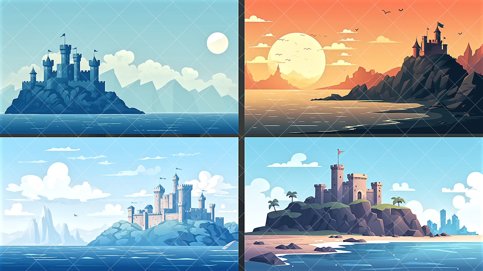 BACKGROUND - Vector Castle 2, 카테고리 2D 애셋 - UE 마켓플레이스