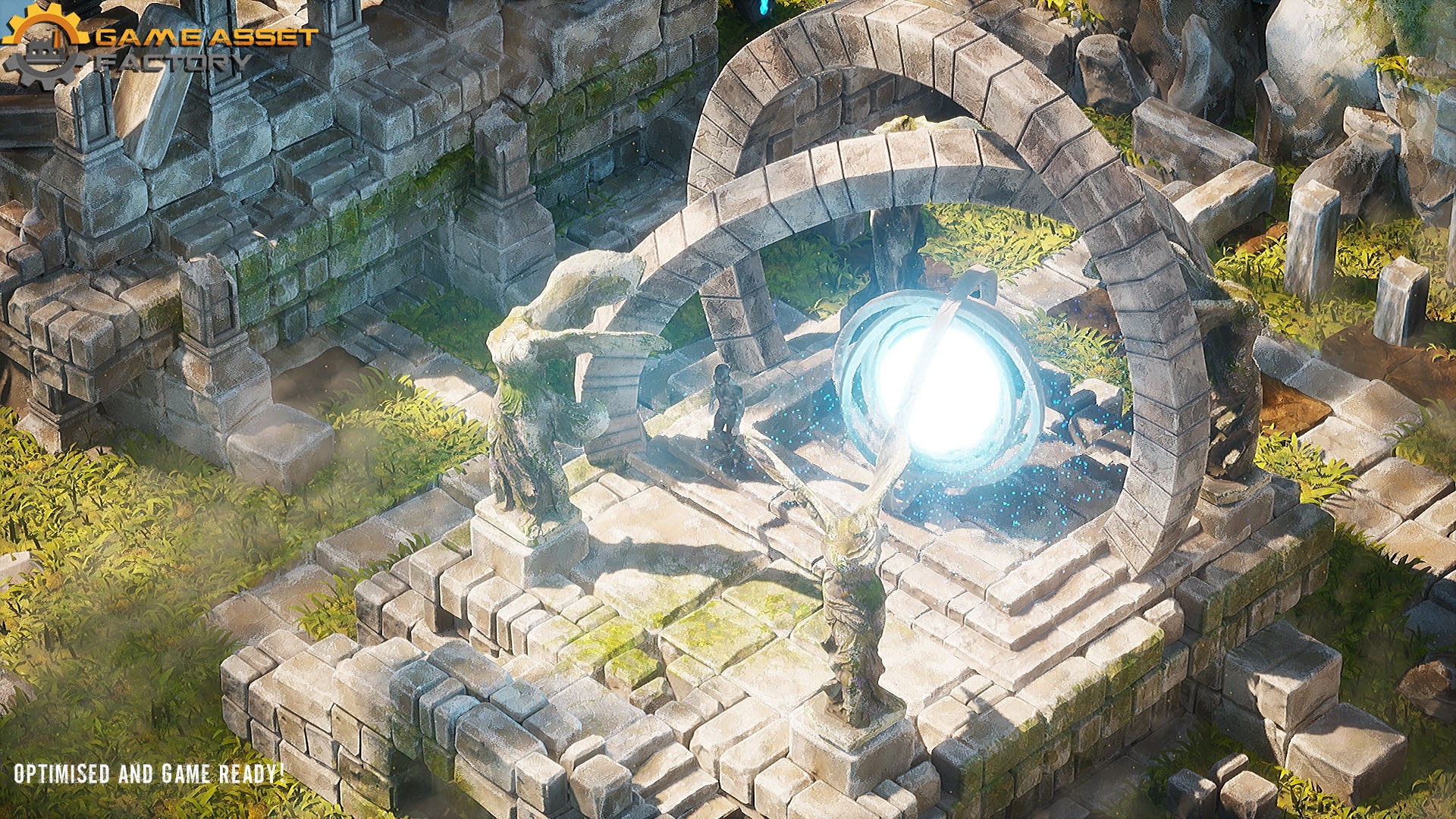 在环境创建的isometric World Sky Temple 虚幻引擎商城