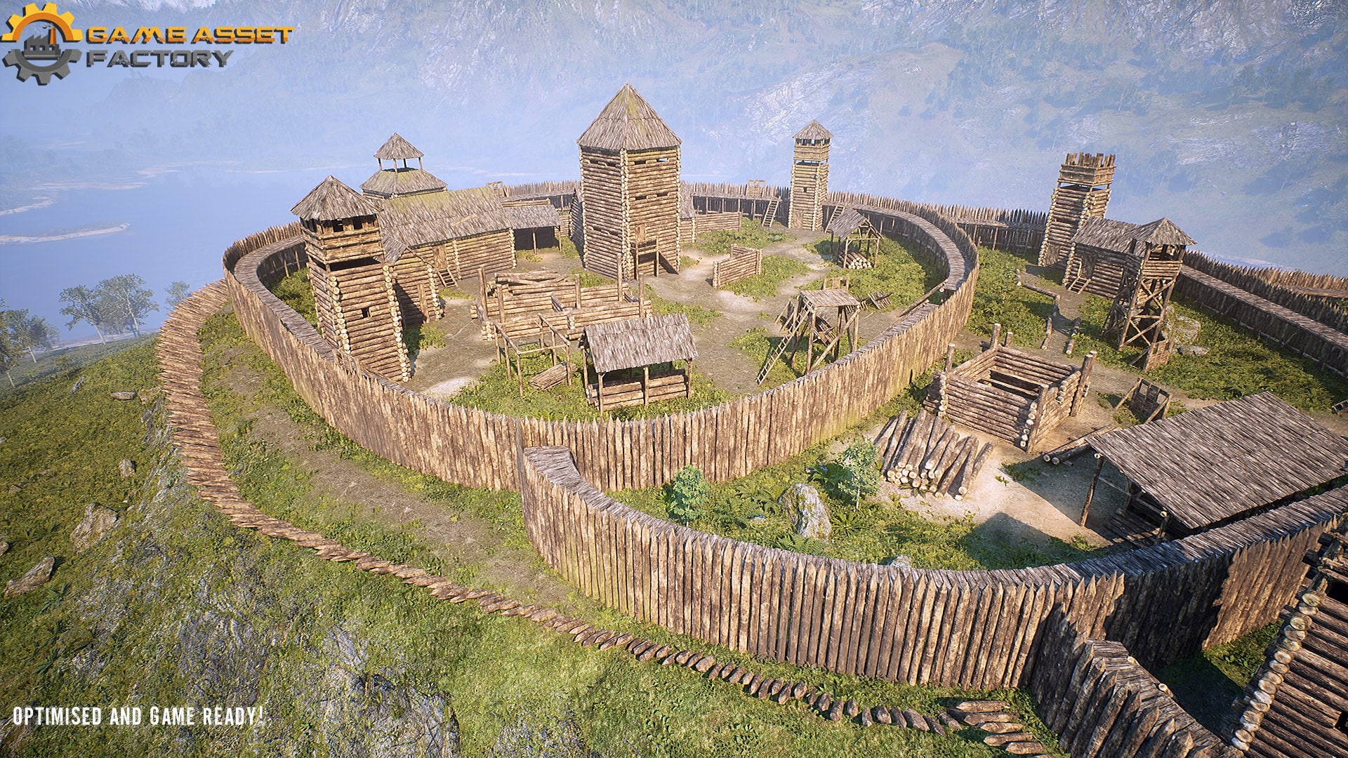 Medieval Wooden Fort Modular in Environments - UE Marketplace