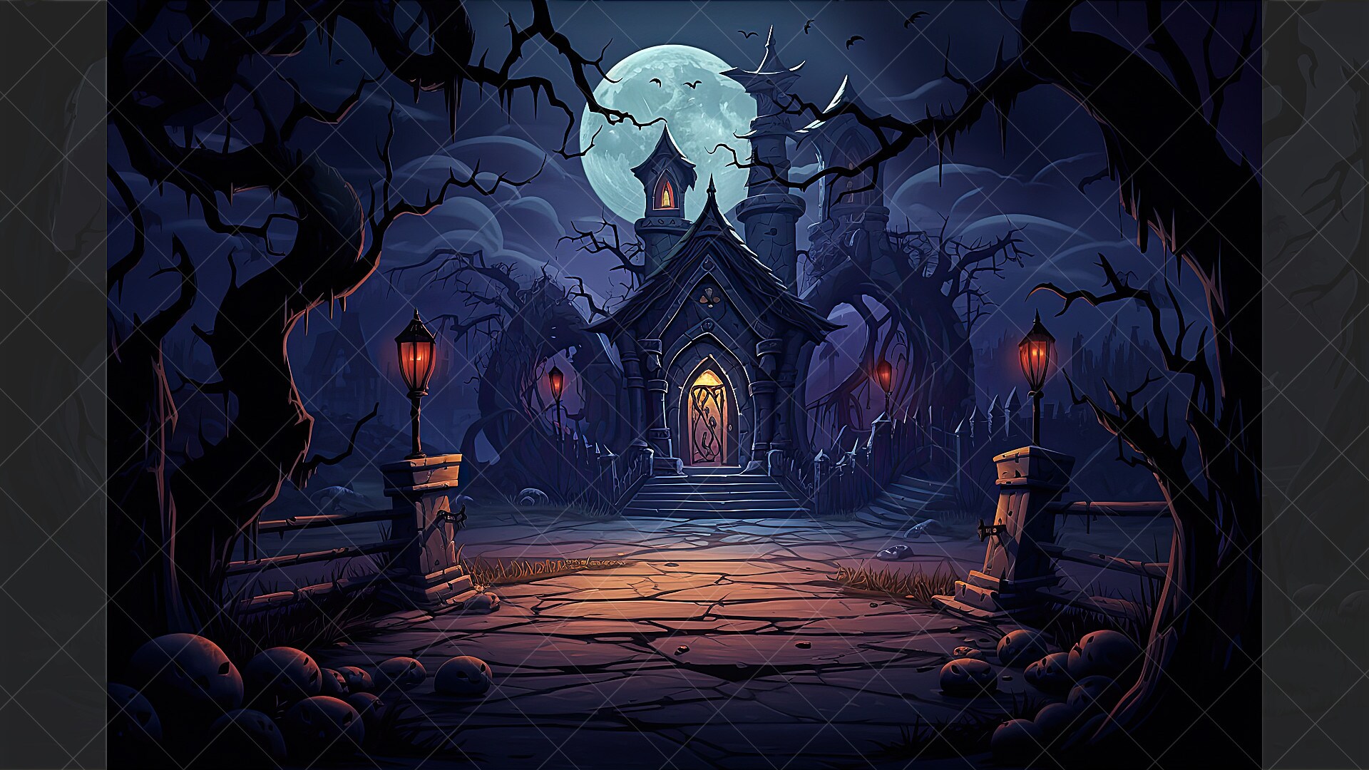 BACKGROUND - Stylized Graveyard 2 in 2D Assets - UE Marketplace