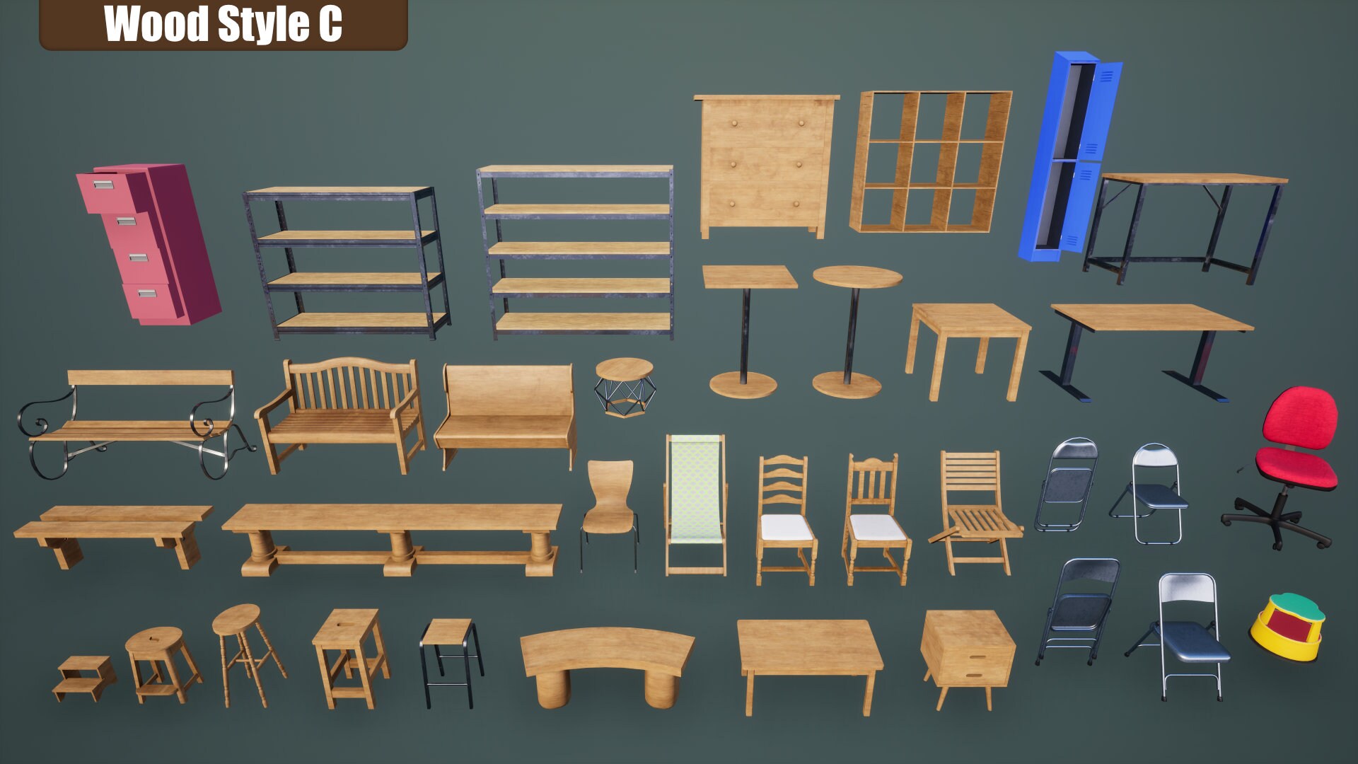 在道具创建的Furniture Pack - 虚幻引擎商城