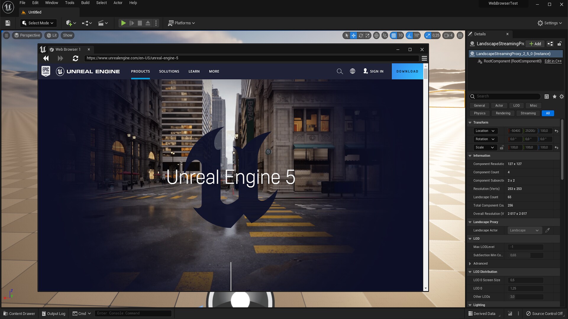 Editor Web Browser 카테고리 코드 플러그인 Ue 마켓플레이스