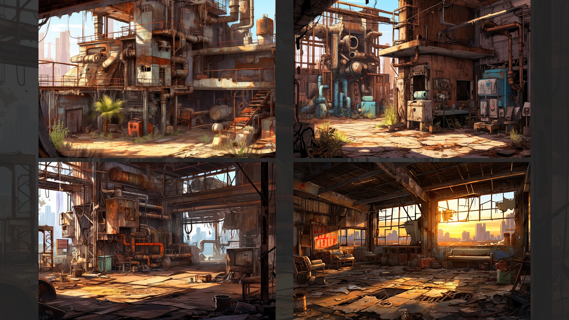 BACKGROUND - Stylized Post Apocalyptic 1 in 2D Assets - UE Marketplace