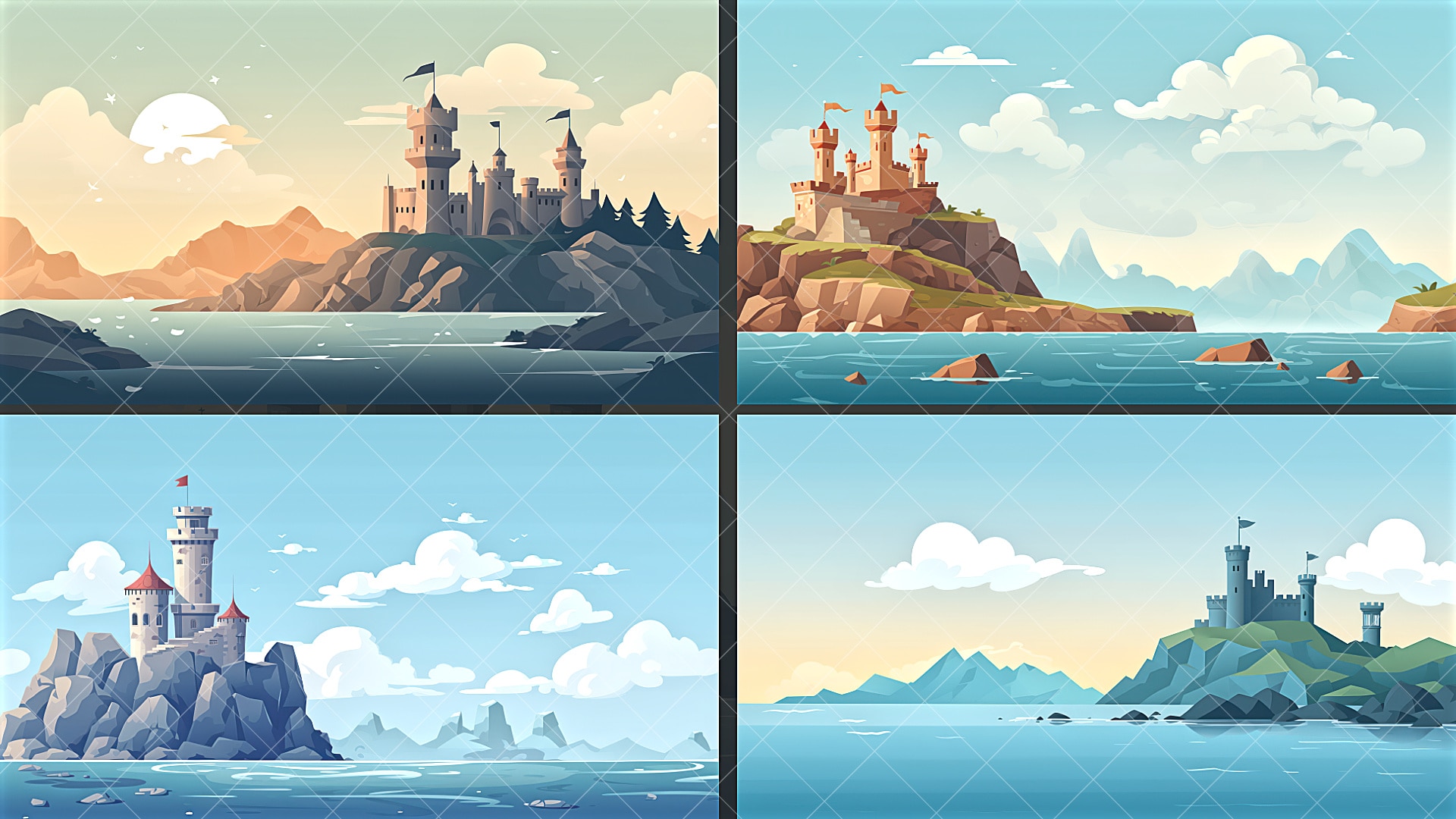 BACKGROUND - Vector Castle 2, 카테고리 2D 애셋 - UE 마켓플레이스