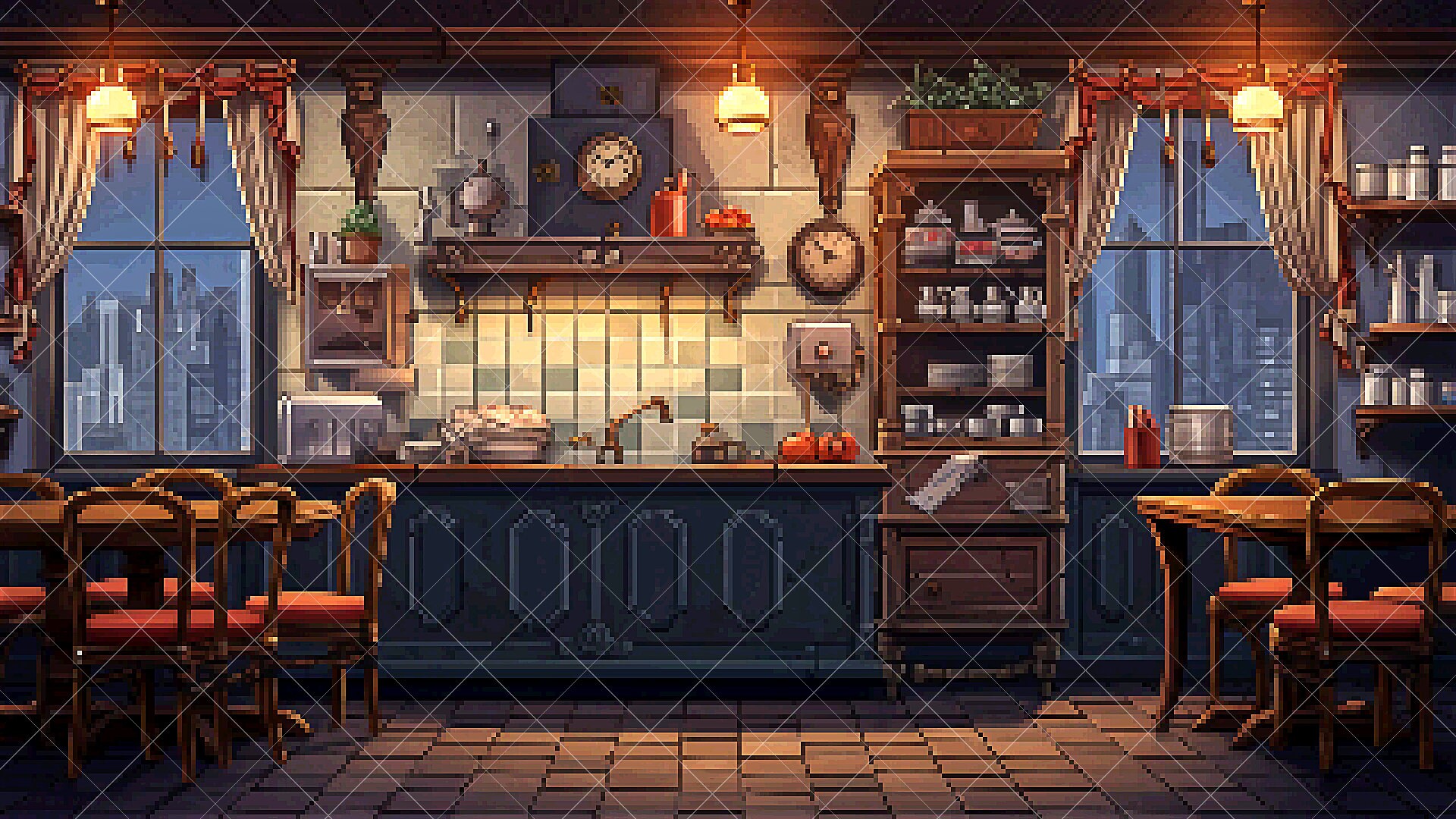 BACKGROUND - Pixel Kitchen 2 in 2D Assets - UE Marketplace