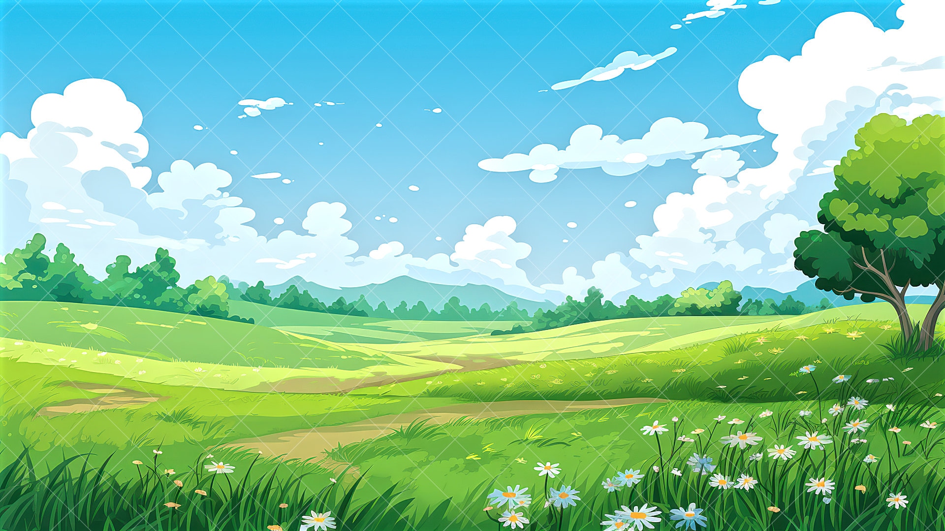 BACKGROUND - Cartoon Garden 1 in 2D Assets - UE Marketplace