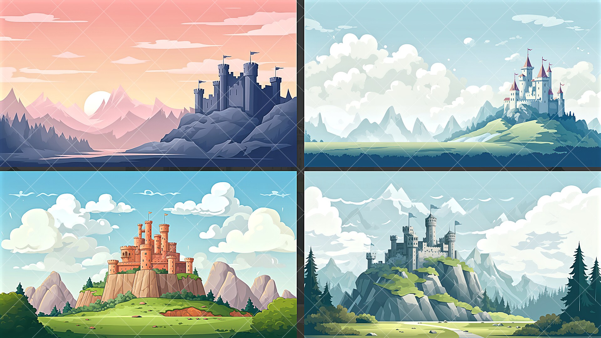 BACKGROUND - Vector Castle 2, 카테고리 2D 애셋 - UE 마켓플레이스