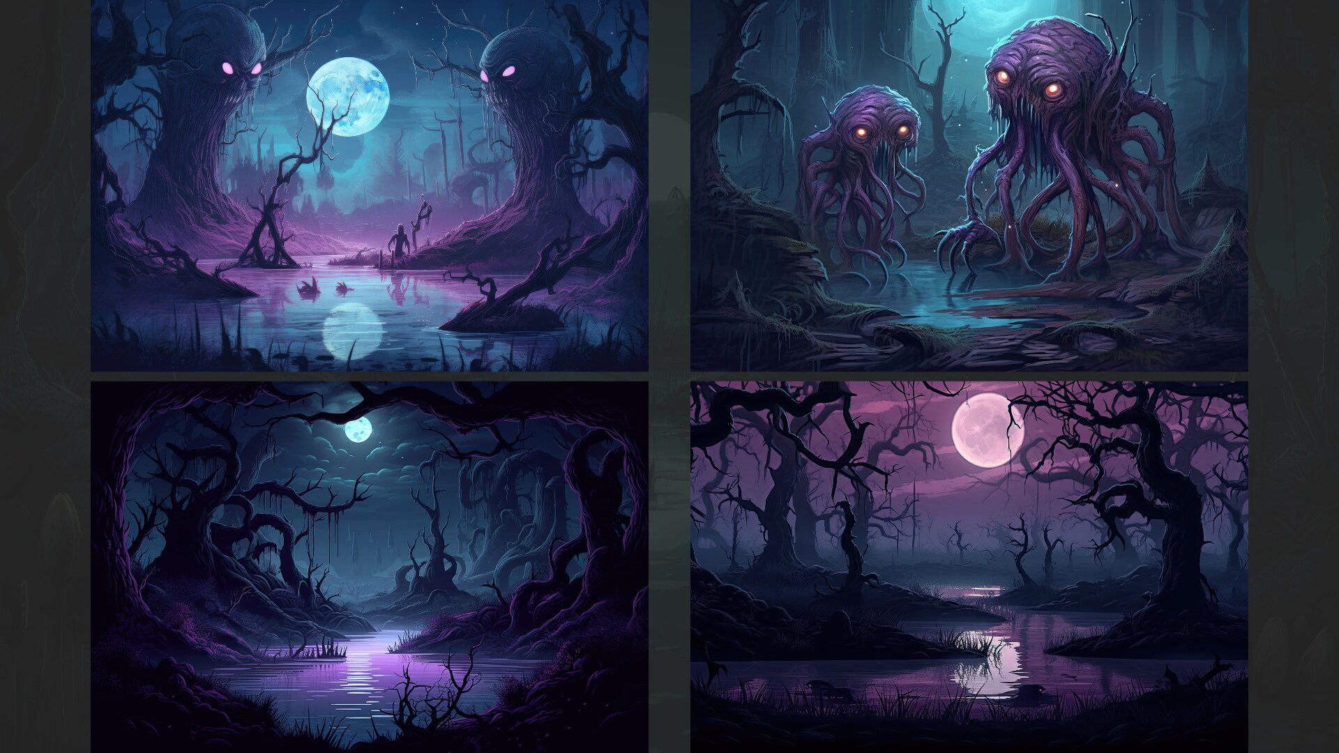 BACKGROUND - Stylized Haunted 1：2Dアセット - UE マーケットプレイス