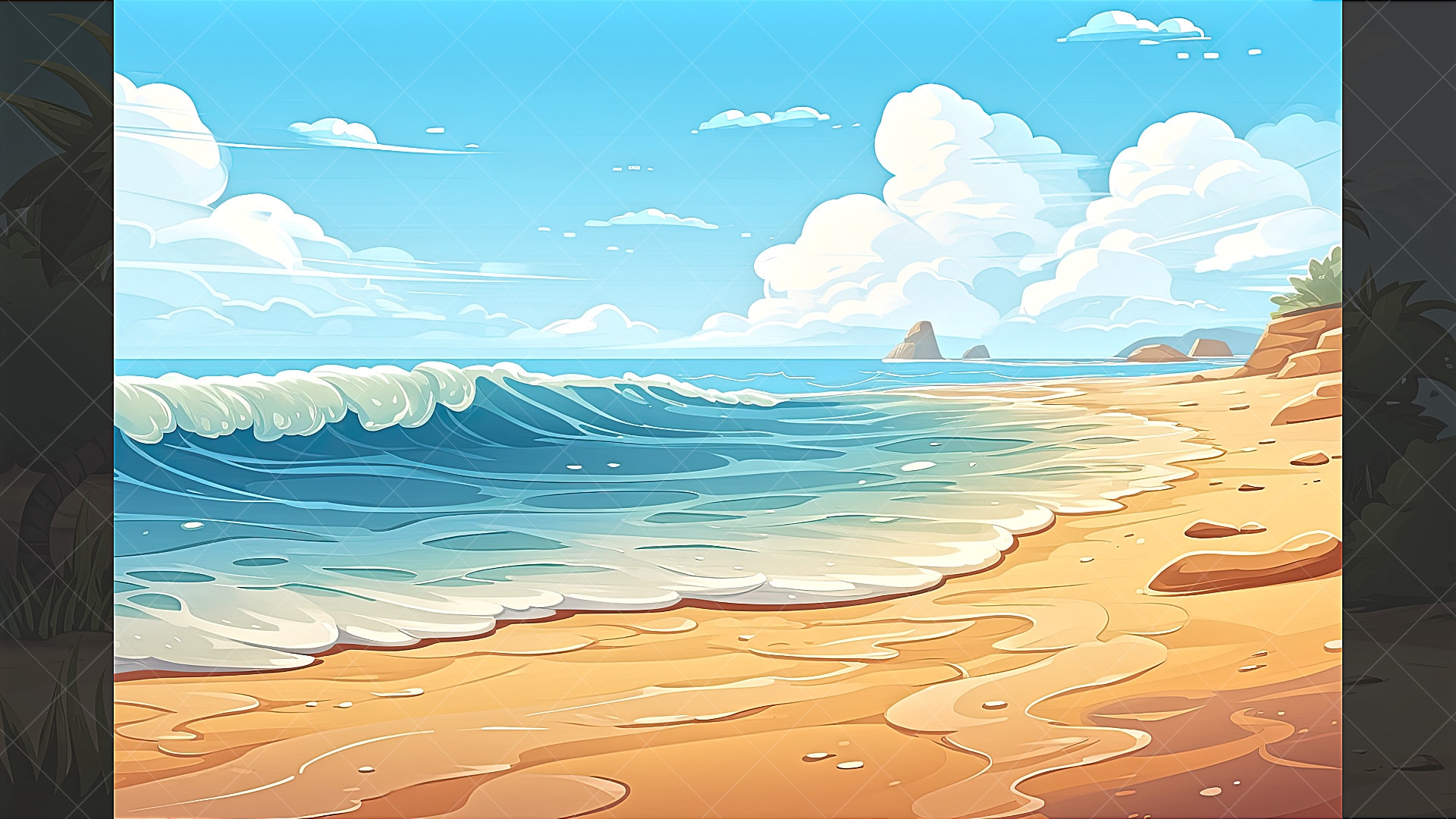 Beach Backgrounds Clipart